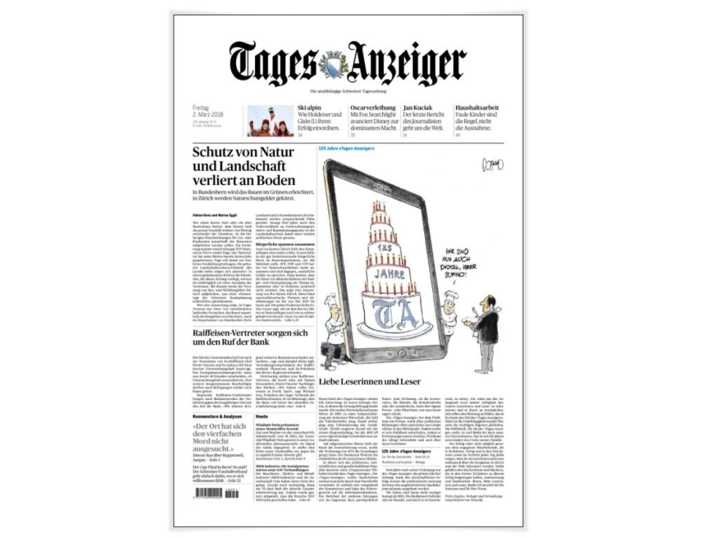 Zürcher "Tages-Anzeiger" feiert 125-jähriges Bestehen - SWI swissinfo.ch