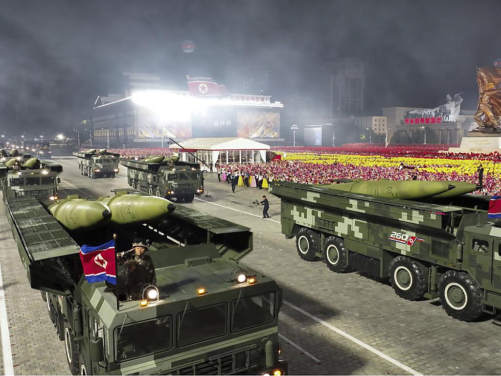 A Pyongyang Kim sorridente alla parata accanto a Shoigu - SWI swissinfo.ch