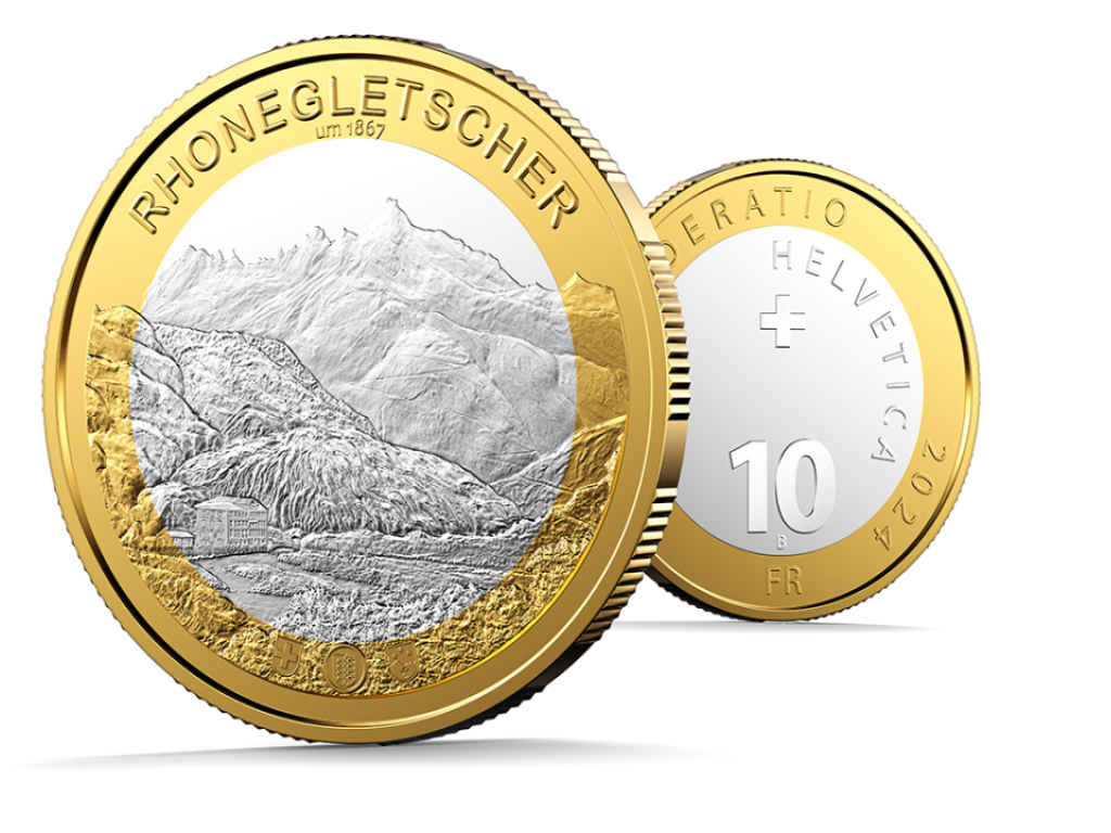 Zecca federale: una moneta dedicata al ghiacciaio del Rodano - SWI ...