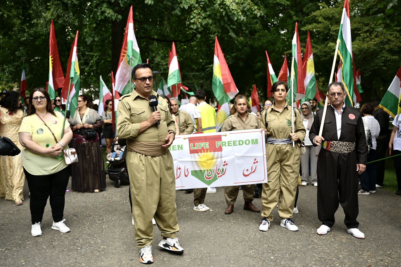 Hundreds demonstrate on anniversary of death of Jina Mahsa Amini - SWI ...